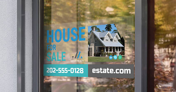 Custom Window Clings | Vinyl Window Clings - Square Signs