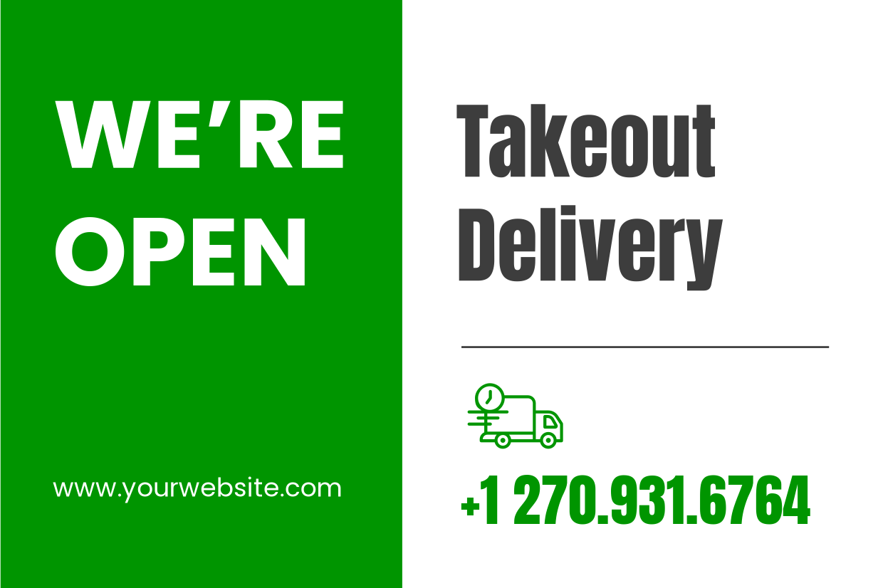 Informative About Being Open Contact Details Sign Template | Square Signs