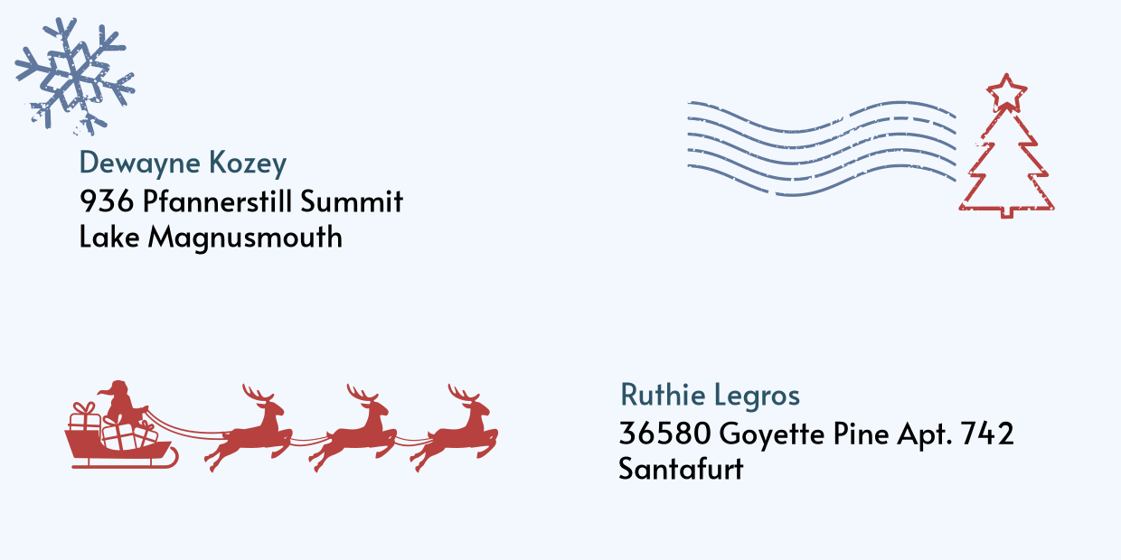 Santa’s Sleigh Ride Enchanting Holiday Envelope Printing | Square Signs