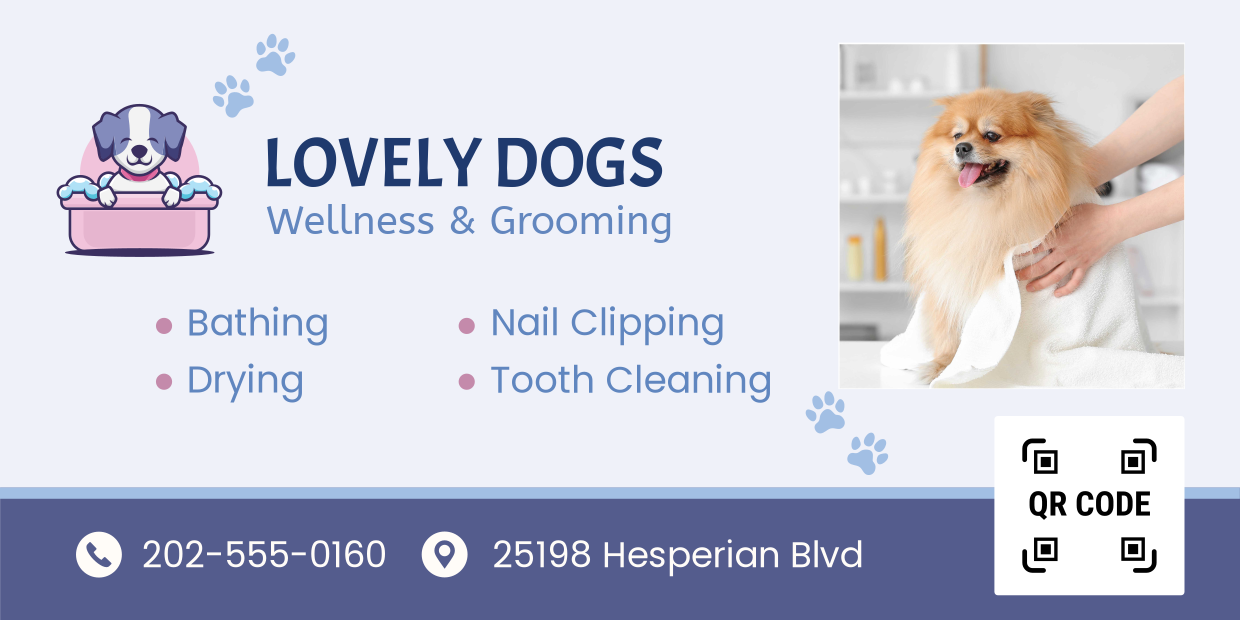 Dog Wellness and Grooming Sign Template | Square Signs