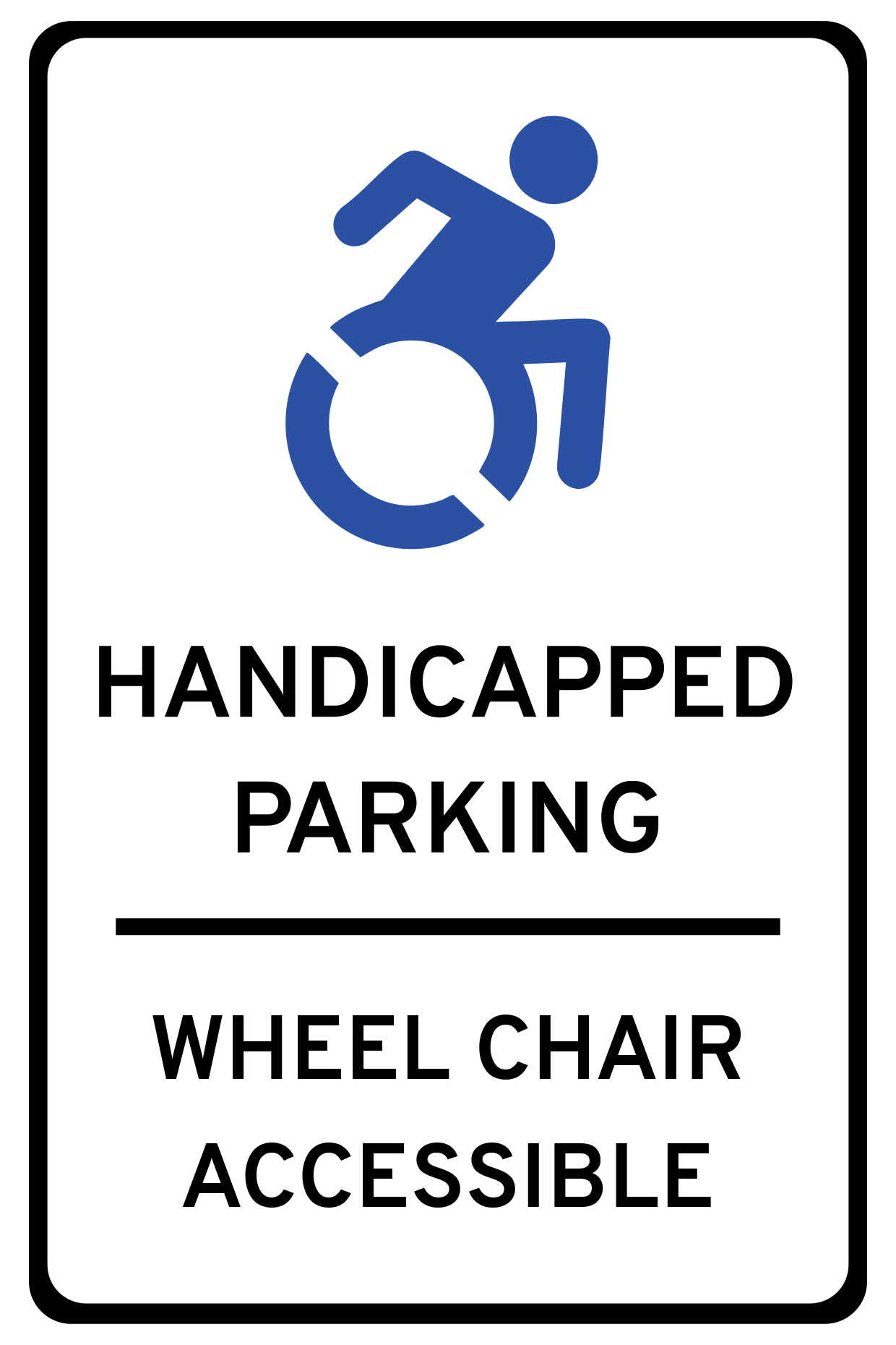 Wheelchair Accessible Parking Sign Template | Square Signs