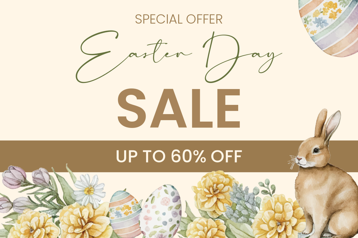 Beige Easter Day Special Offer Sign Template | Square Signs