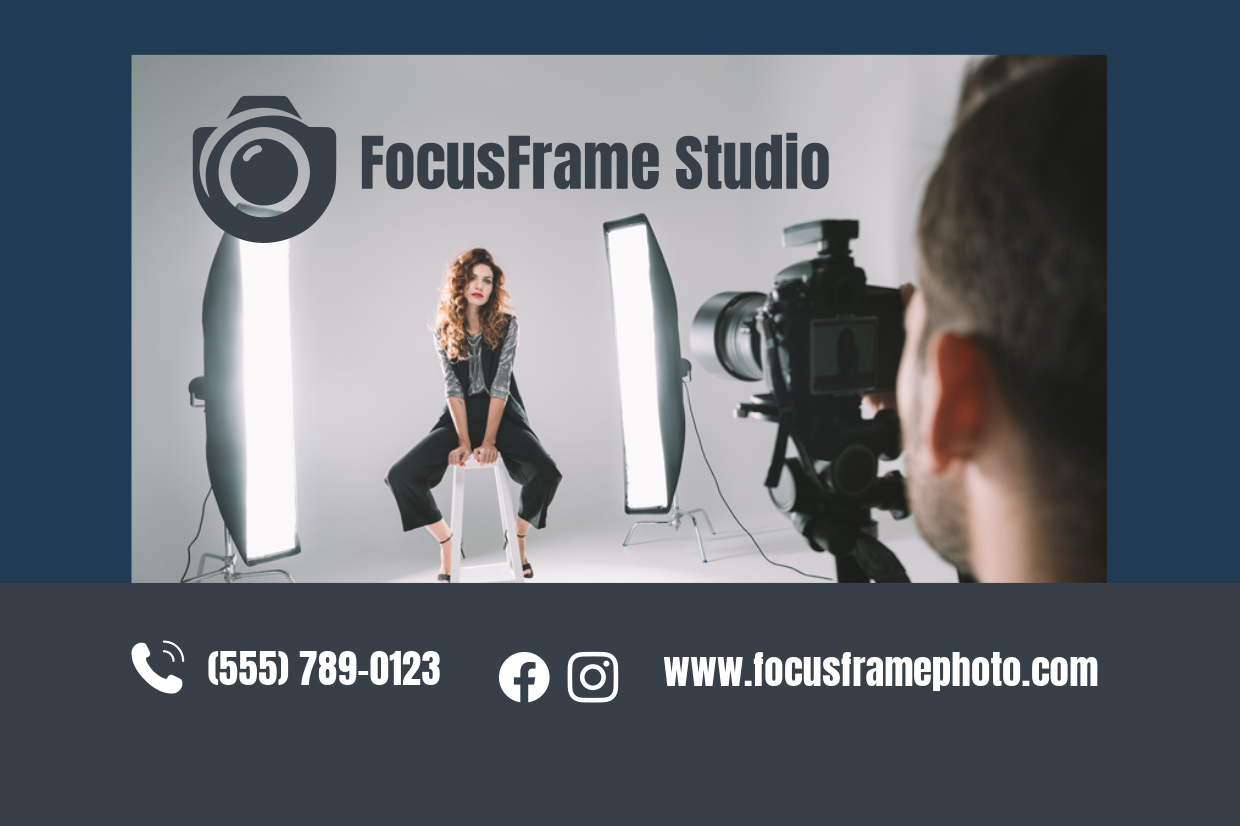FocusFrame Studio Business Card Template | Square Signs