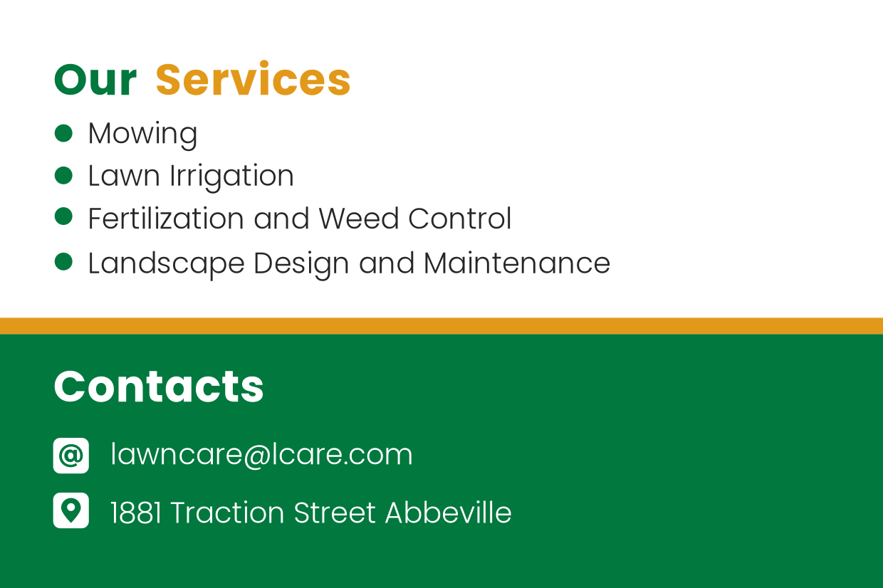 Colorful Our Services Business Card Template | Square Signs