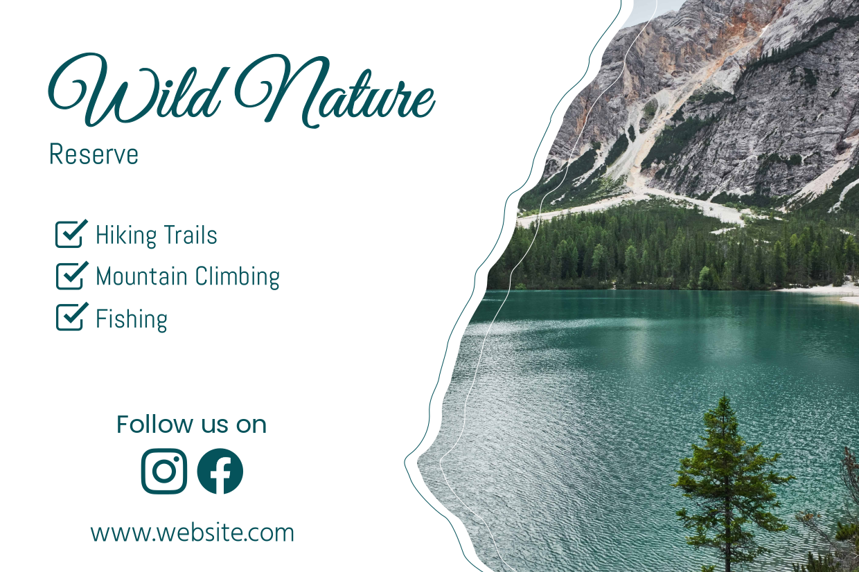 Nature Reserve Postcard Template | Square Signs