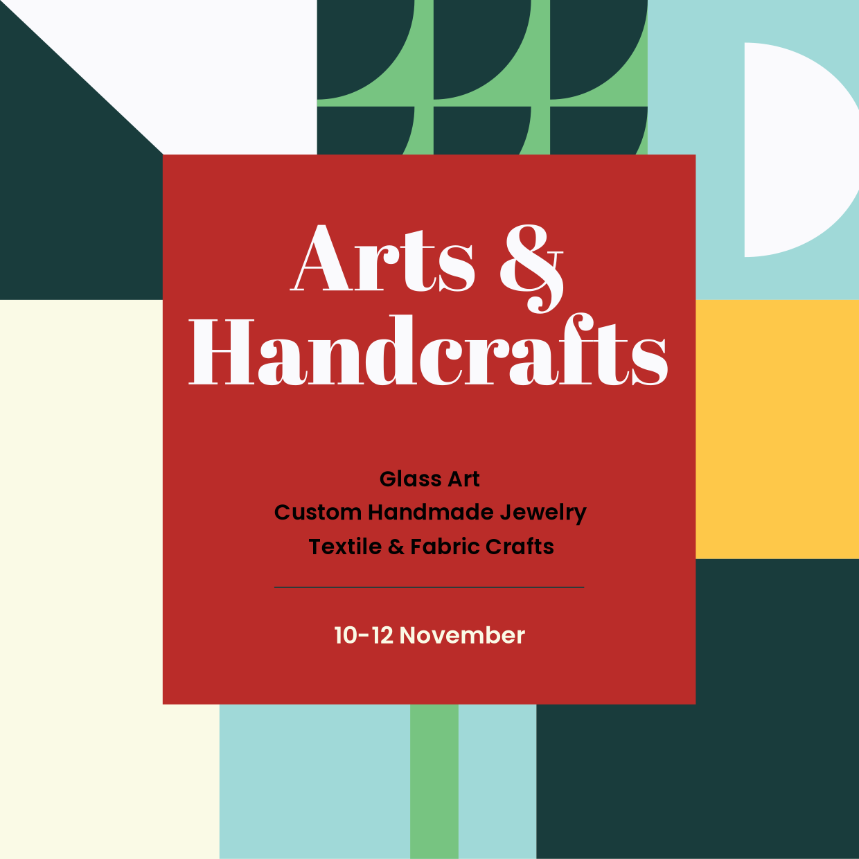 Arts and Handcrafts Event Sign Template | Square Signs