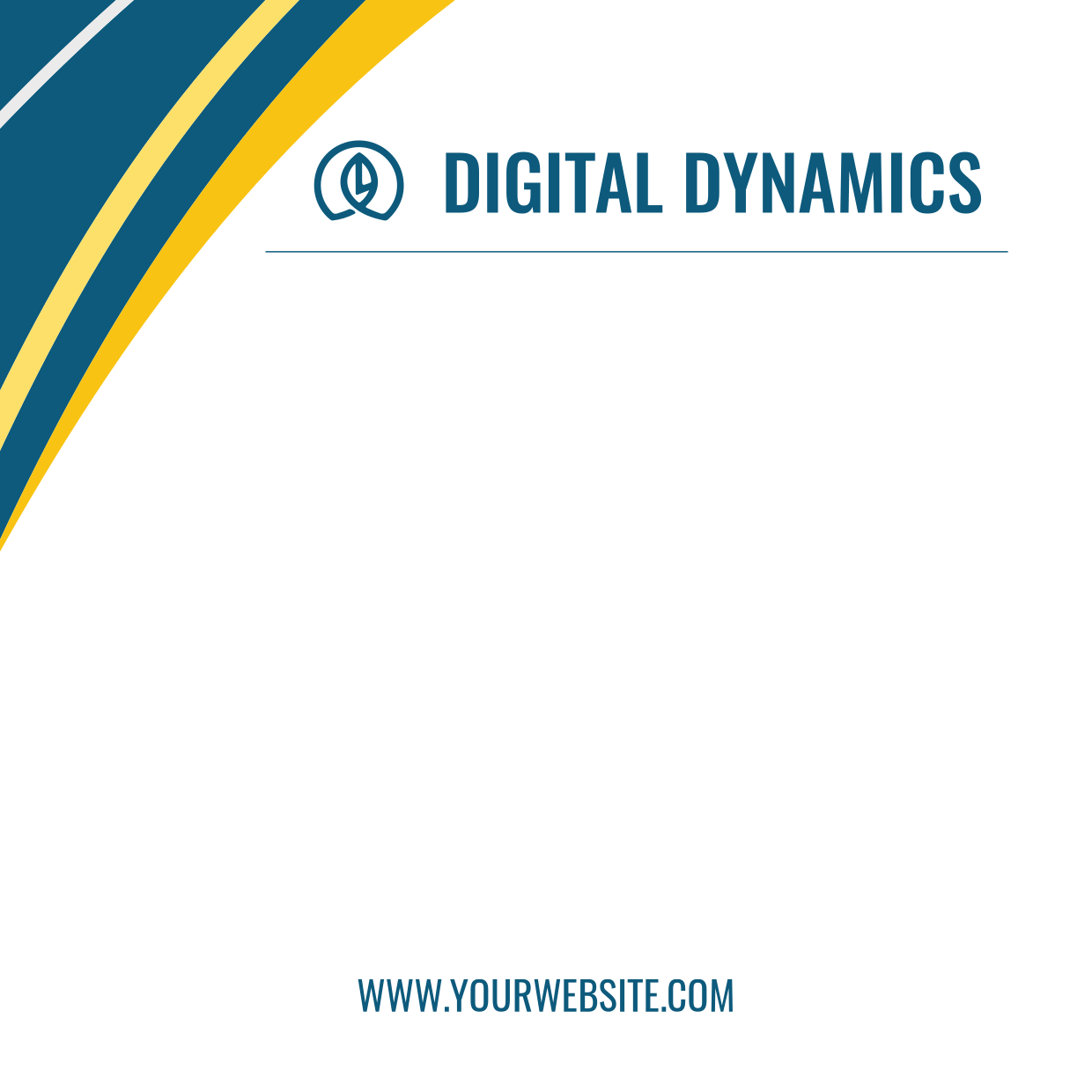 Professional Blue and Yellow Post-It Notes Template | Square Signs