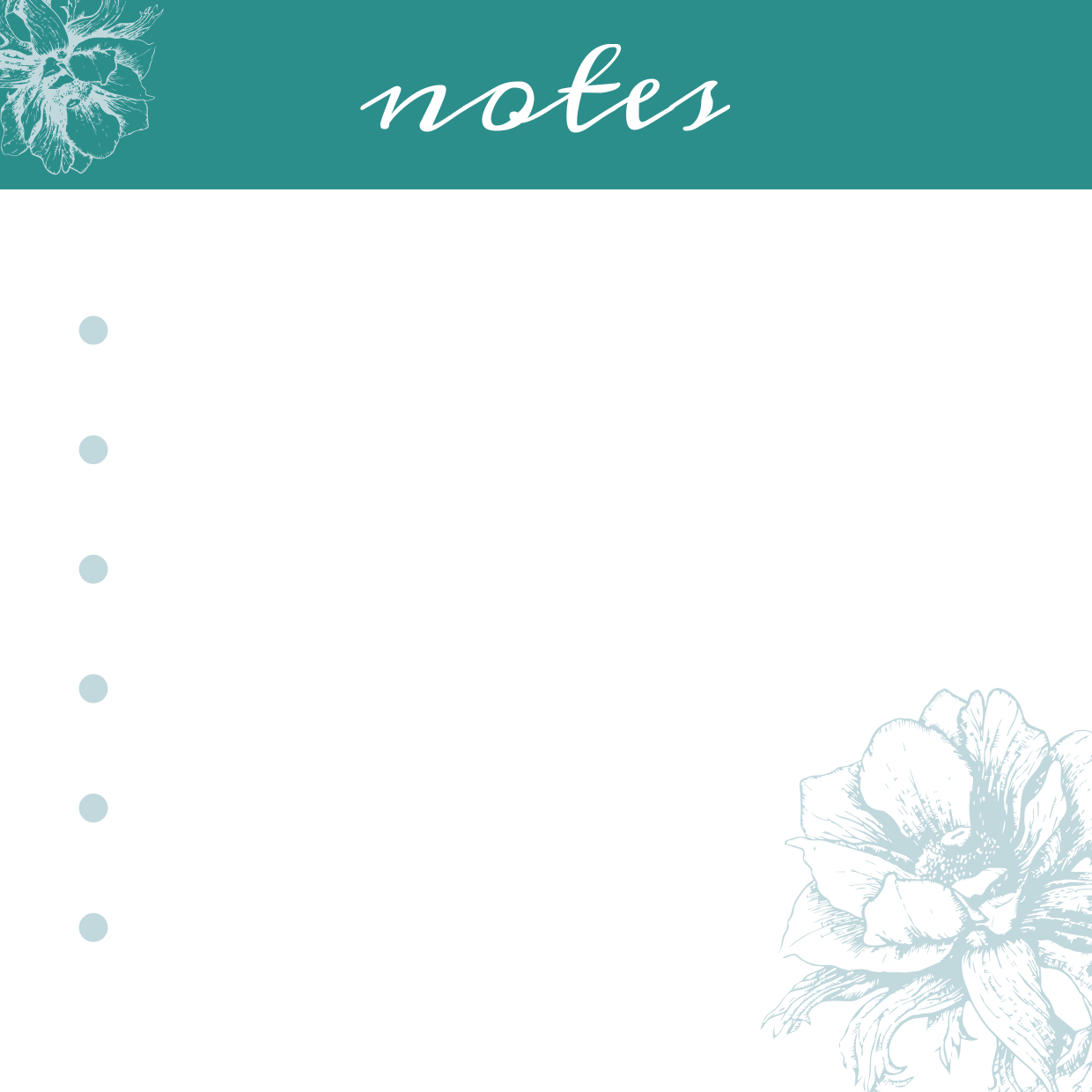 Elegant Turquoise and White Post-It Notes Template | Square Signs