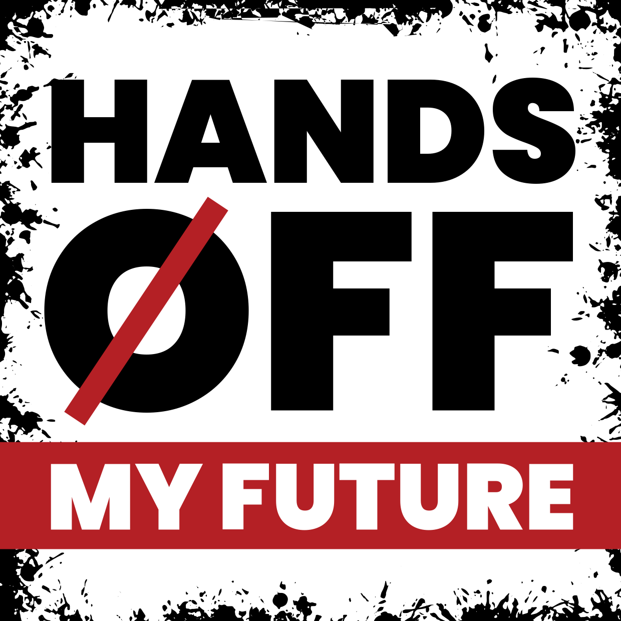 Red and Bold Protest Sign Template | Square Signs