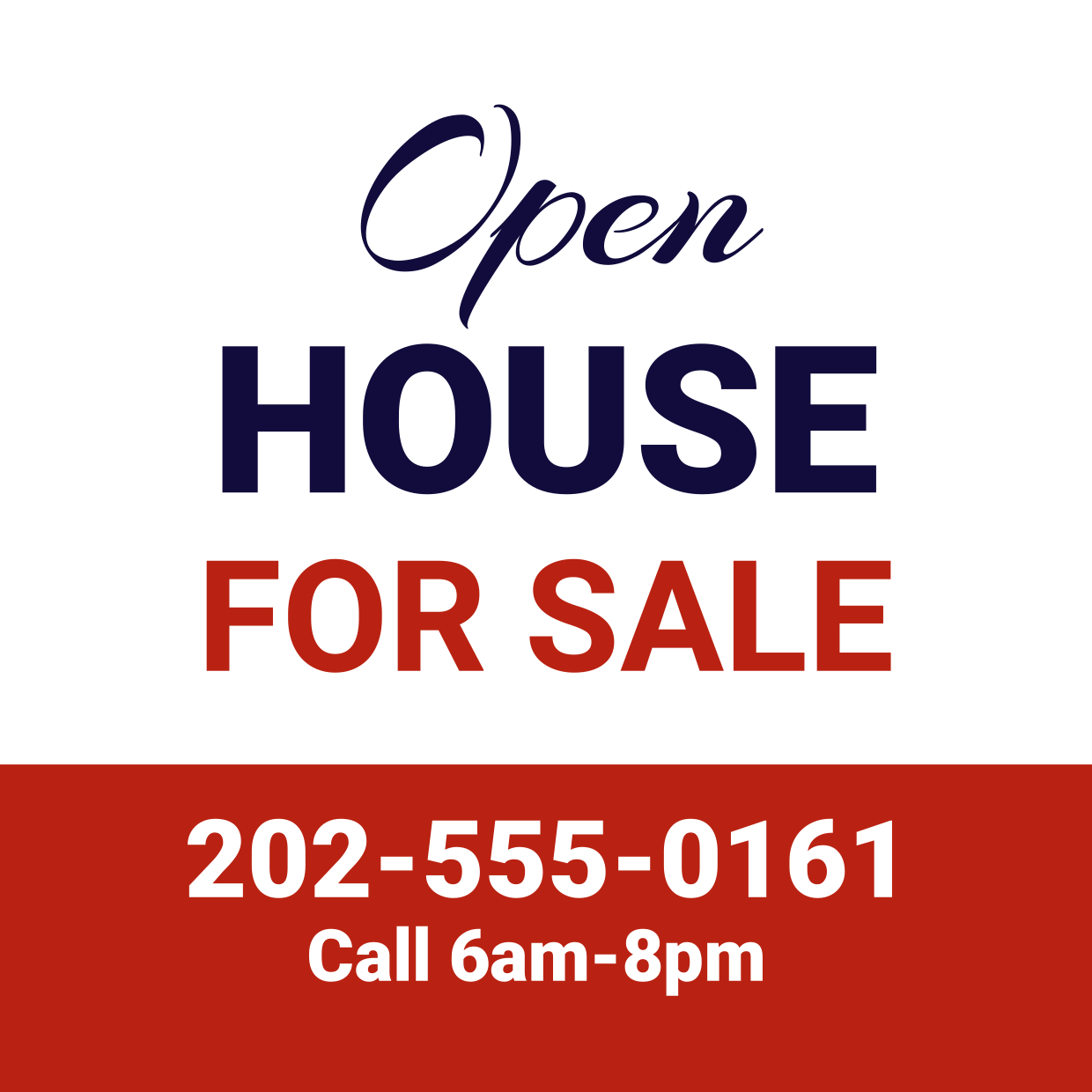 Open House for Sale Real Estate Template | Square Signs