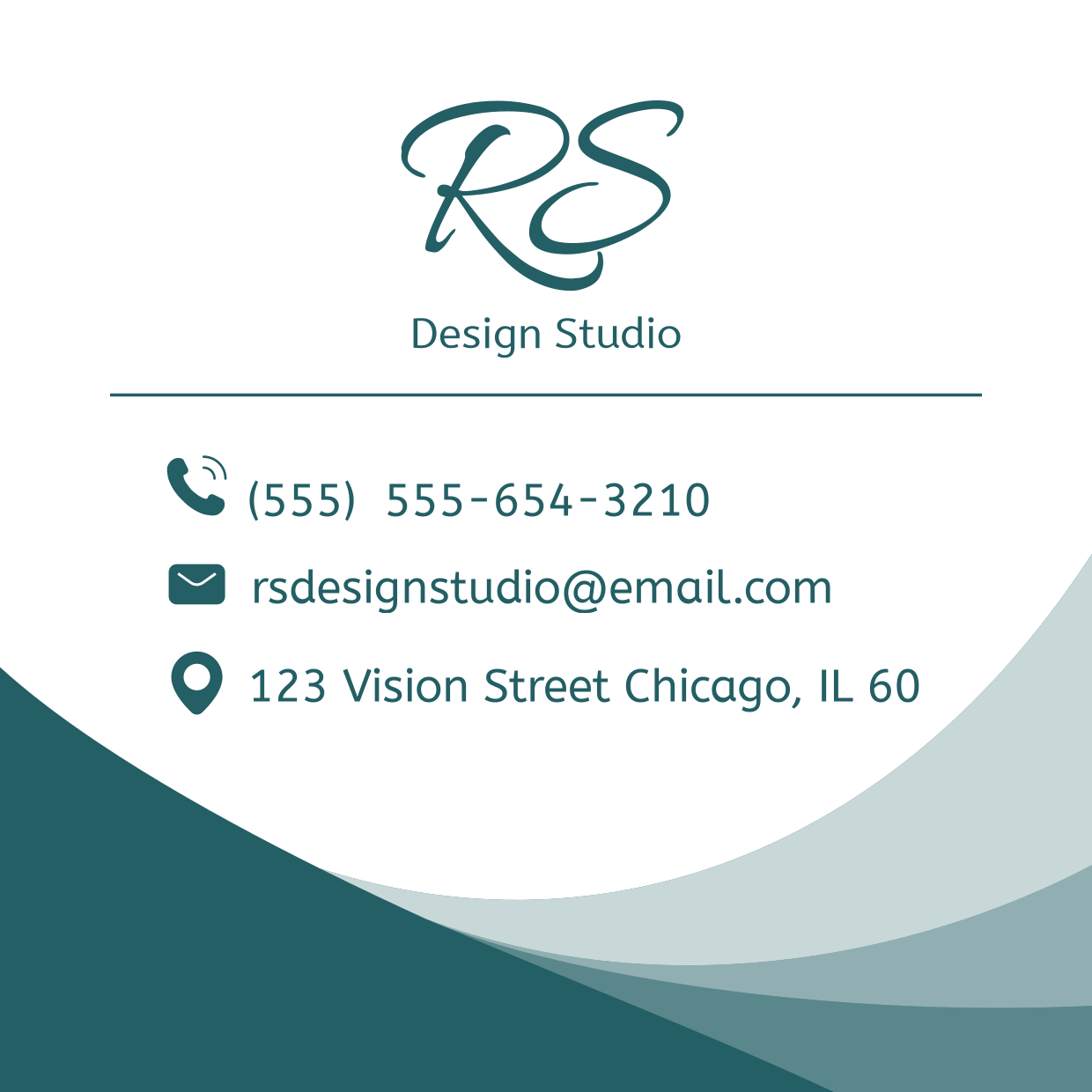 Design Studio Business Card Template | Square Signs