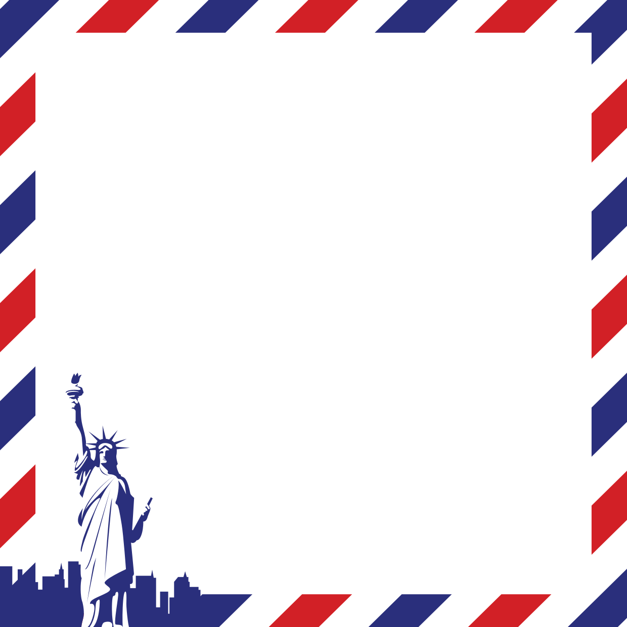 Liberty Statue-Themed Post-It Notes Template | Square Signs
