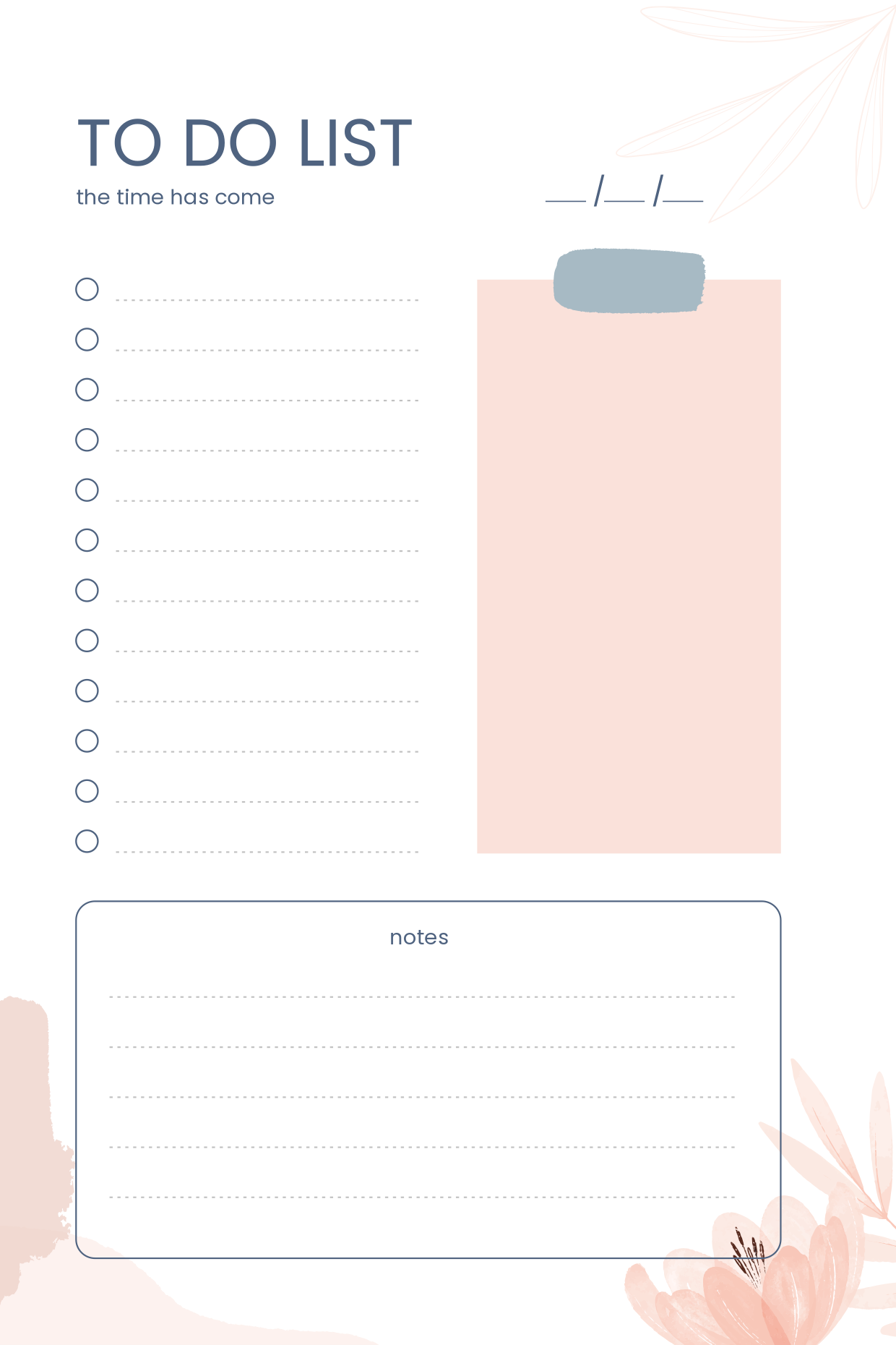 Pink To-Do List With Checkboxes Notepad Template | Square Signs