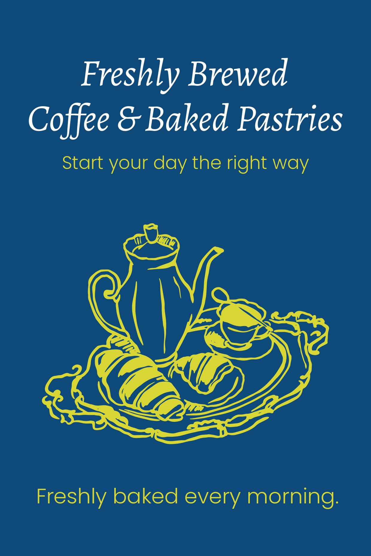 Freshly Brewed Coffee and Baked Pastries | Square Signs