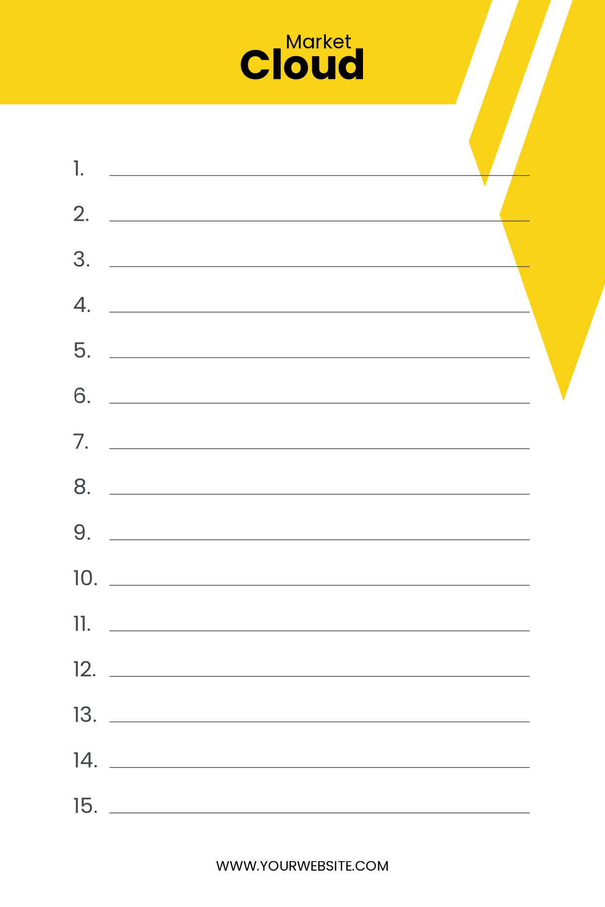 Bold Yellow Post-It Notes Template | Square Signs