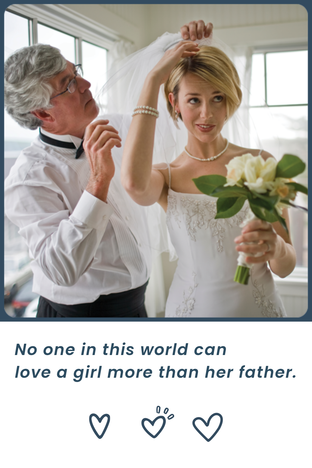Sentimental Father-Daughter Wedding Quote Sign Template | Square Signs