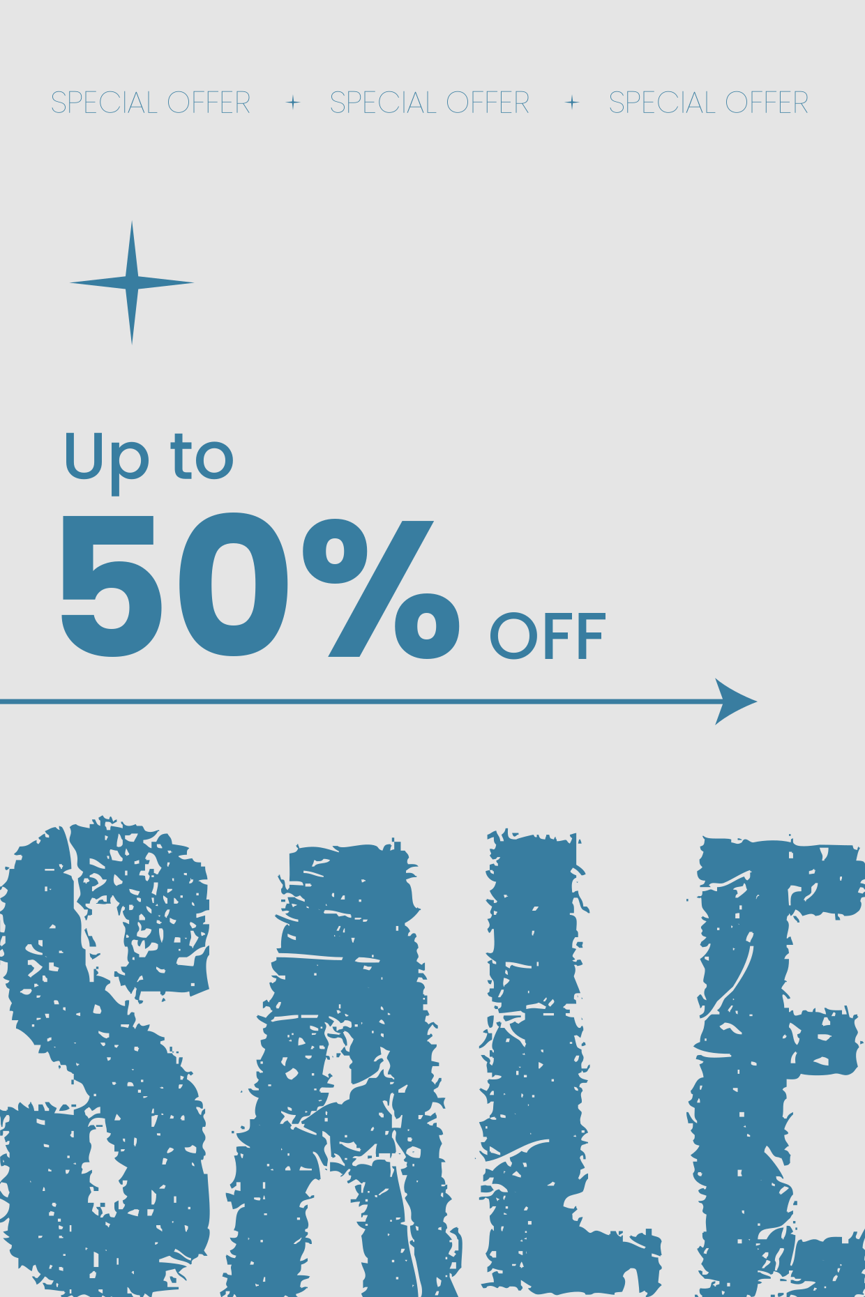 Blue Sale Promotional Sign Template | Square Signs