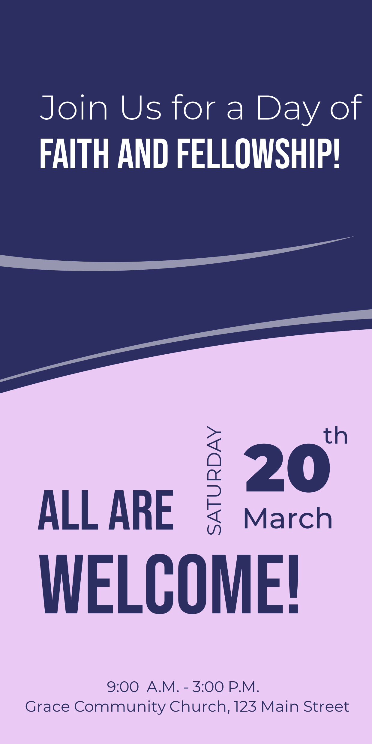 Join Us Church Invitation Sign Template | Square Signs