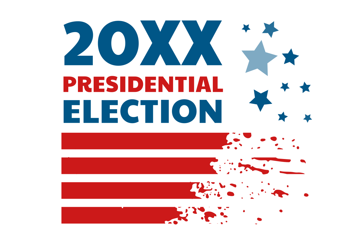 Flag of America Presidential Election Sign Template | Square Signs