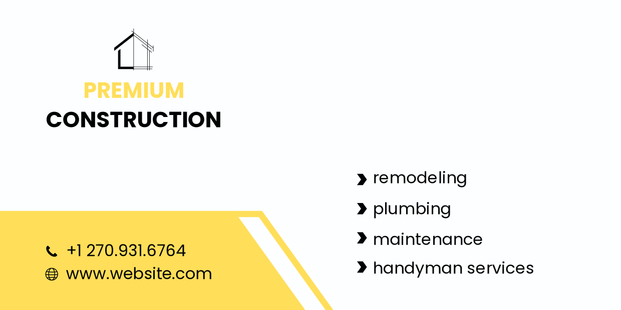Yellow Construction Envelope Template | Square Signs