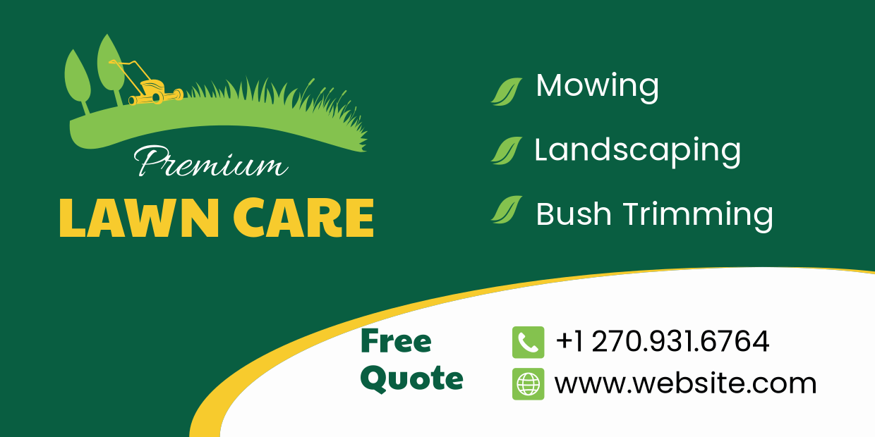 Lawn Care With Main Product Information Sign Template | Square Signs