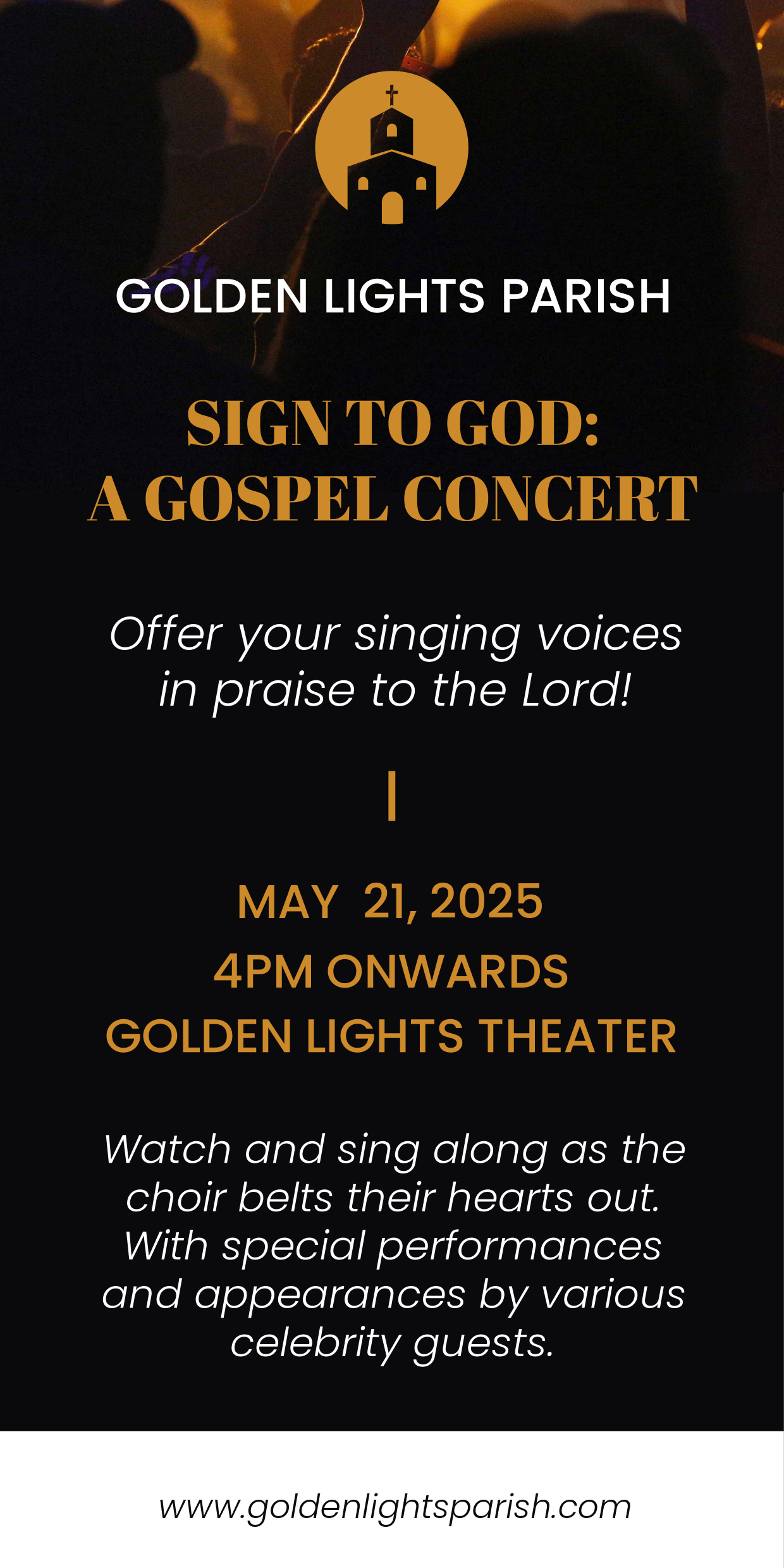Sign to God Gospel Concert Church Sign Template | Square Signs