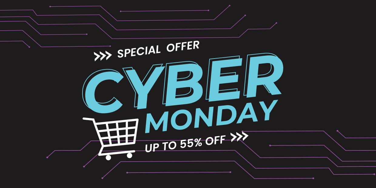 Cyber Monday Special Offer Up to Fifty Five Percent Off Template ...