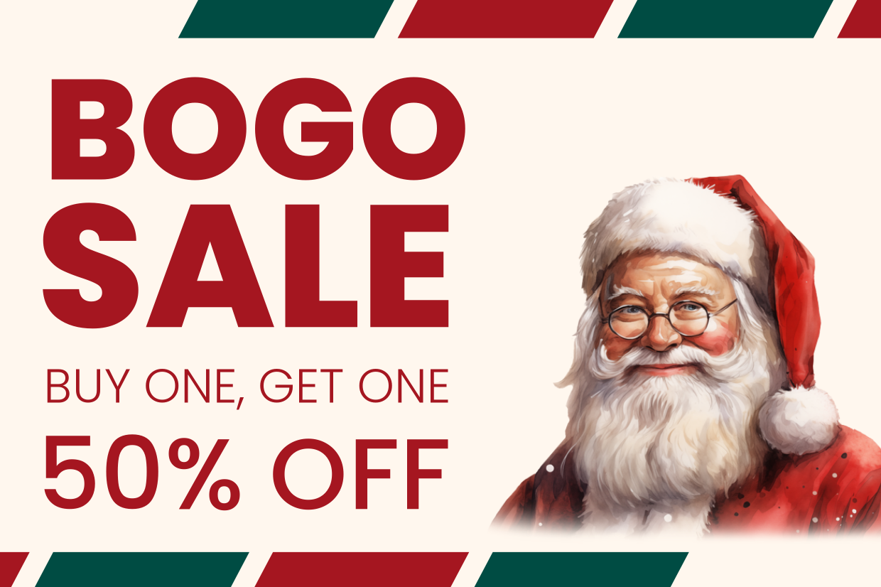 Christmas BOGO Promotion Sign Template | Square Signs