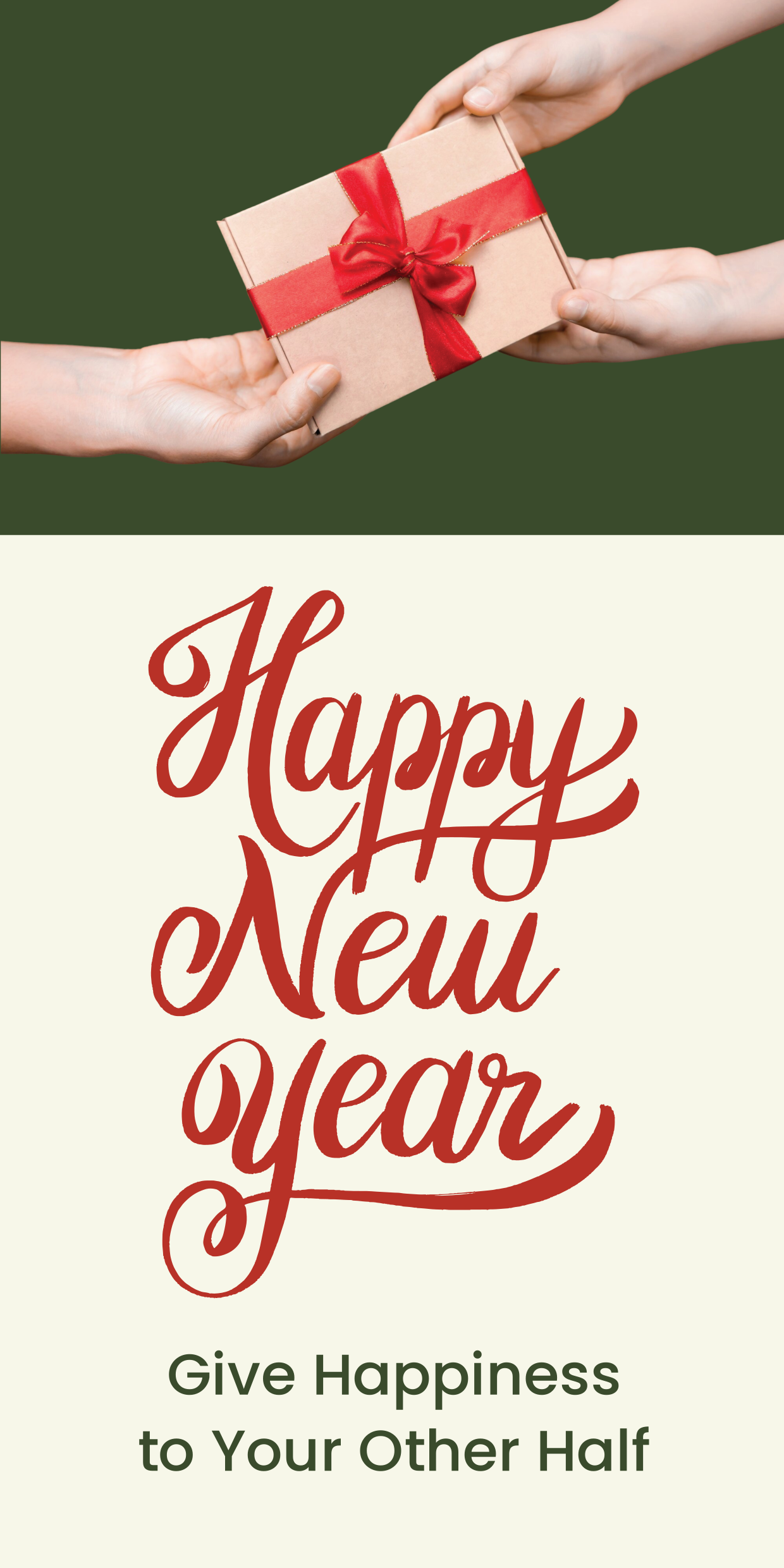 Give Happiness New Year Sign Template | Square Signs