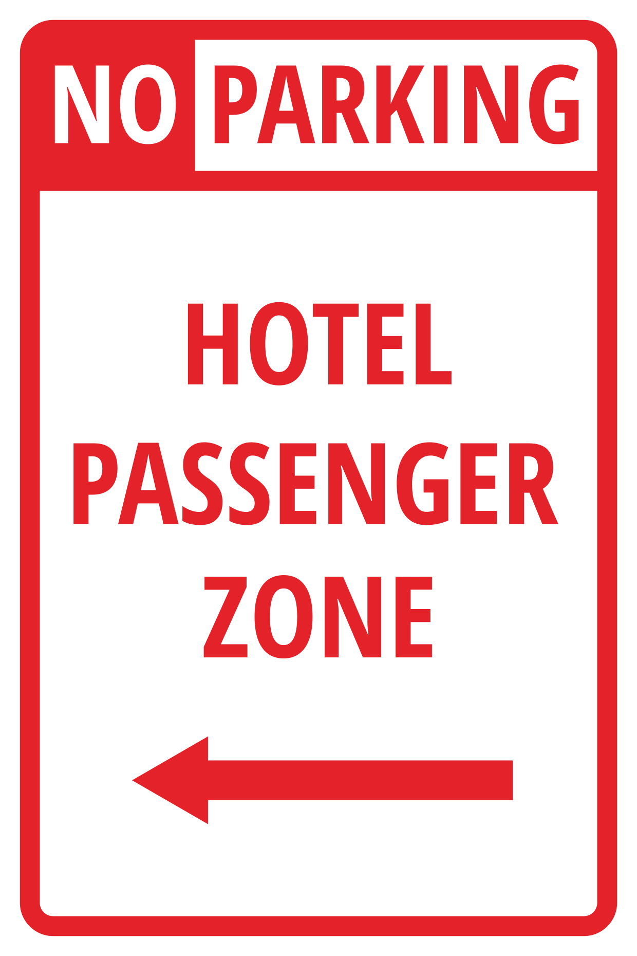 Red and White Hotel Parking Sign Template | Square Signs