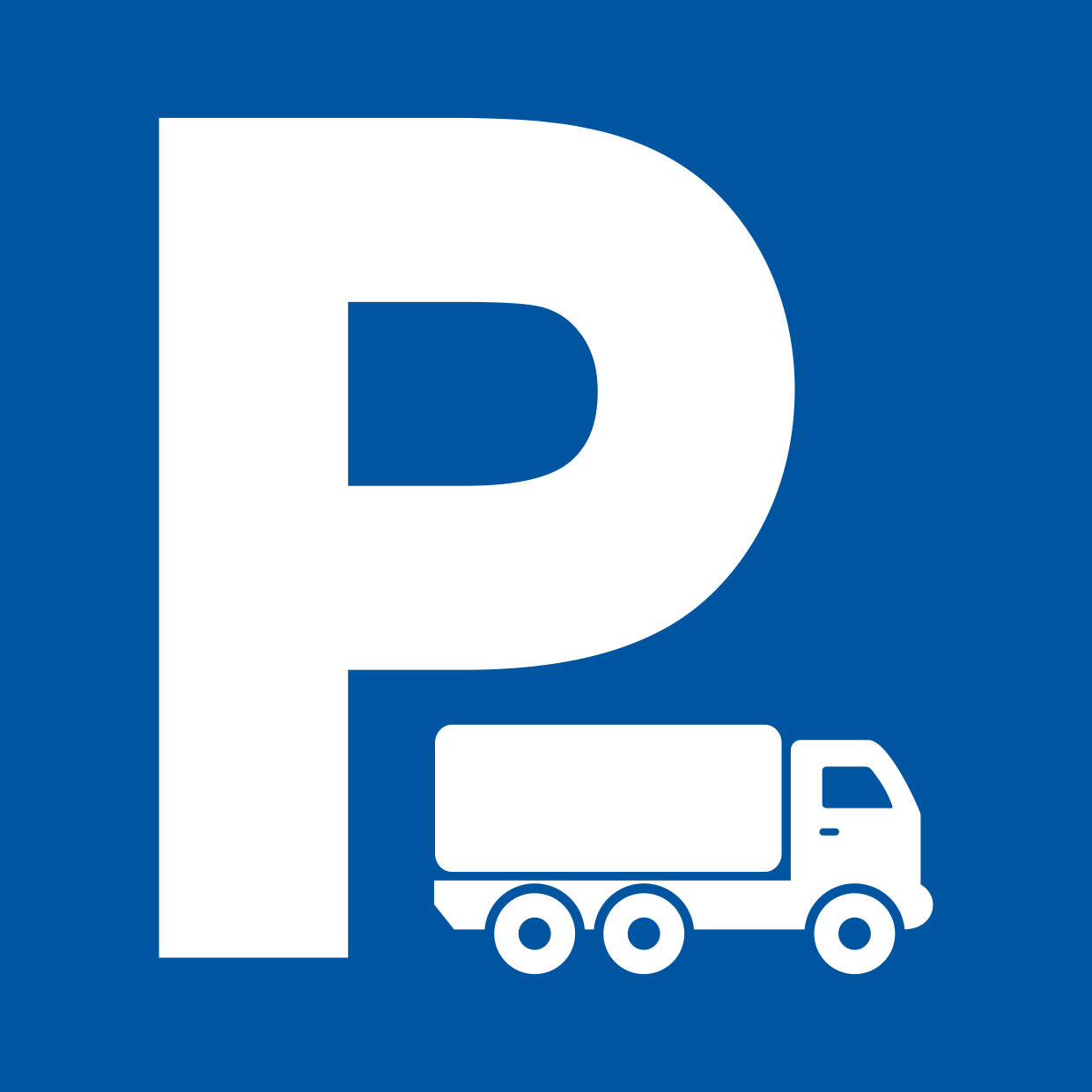 Blue Truck Parking Sign Template | Square Signs