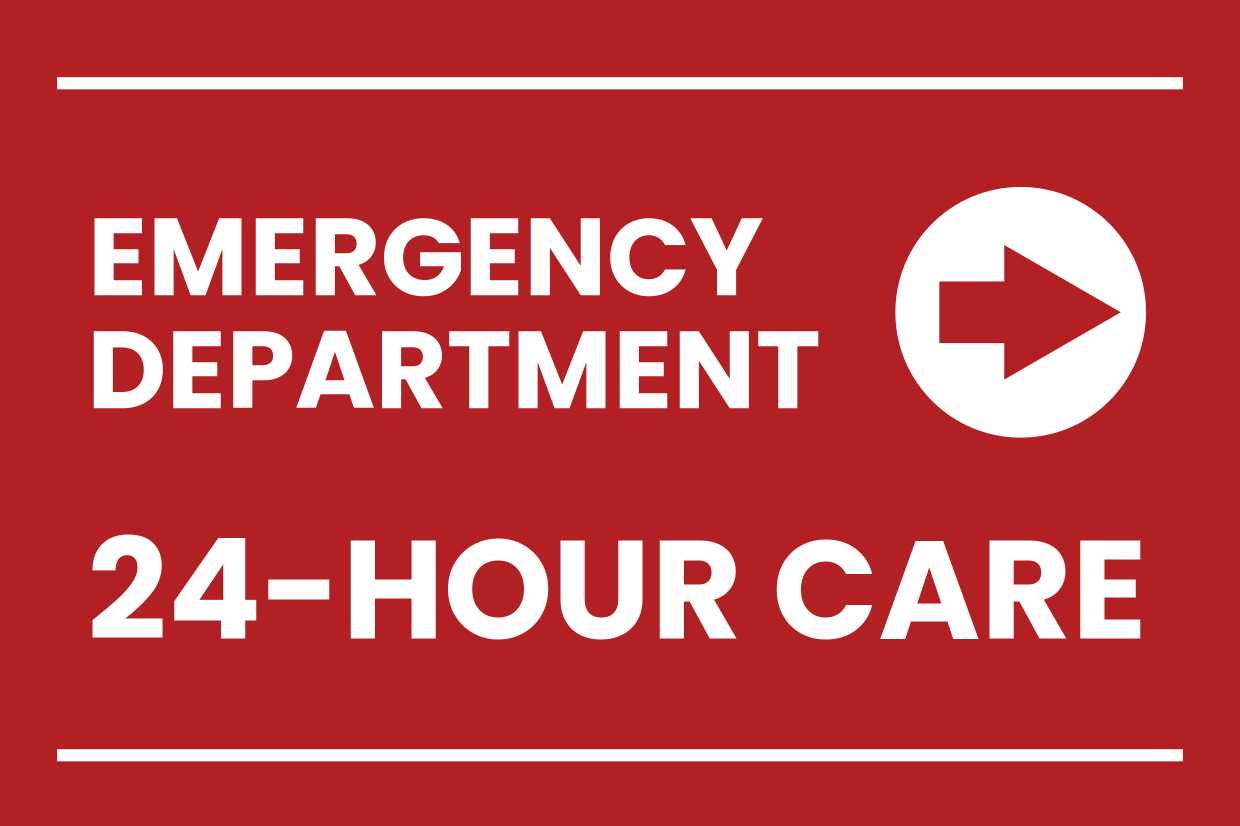 Emergency Department Directional Sign Template | Square Signs