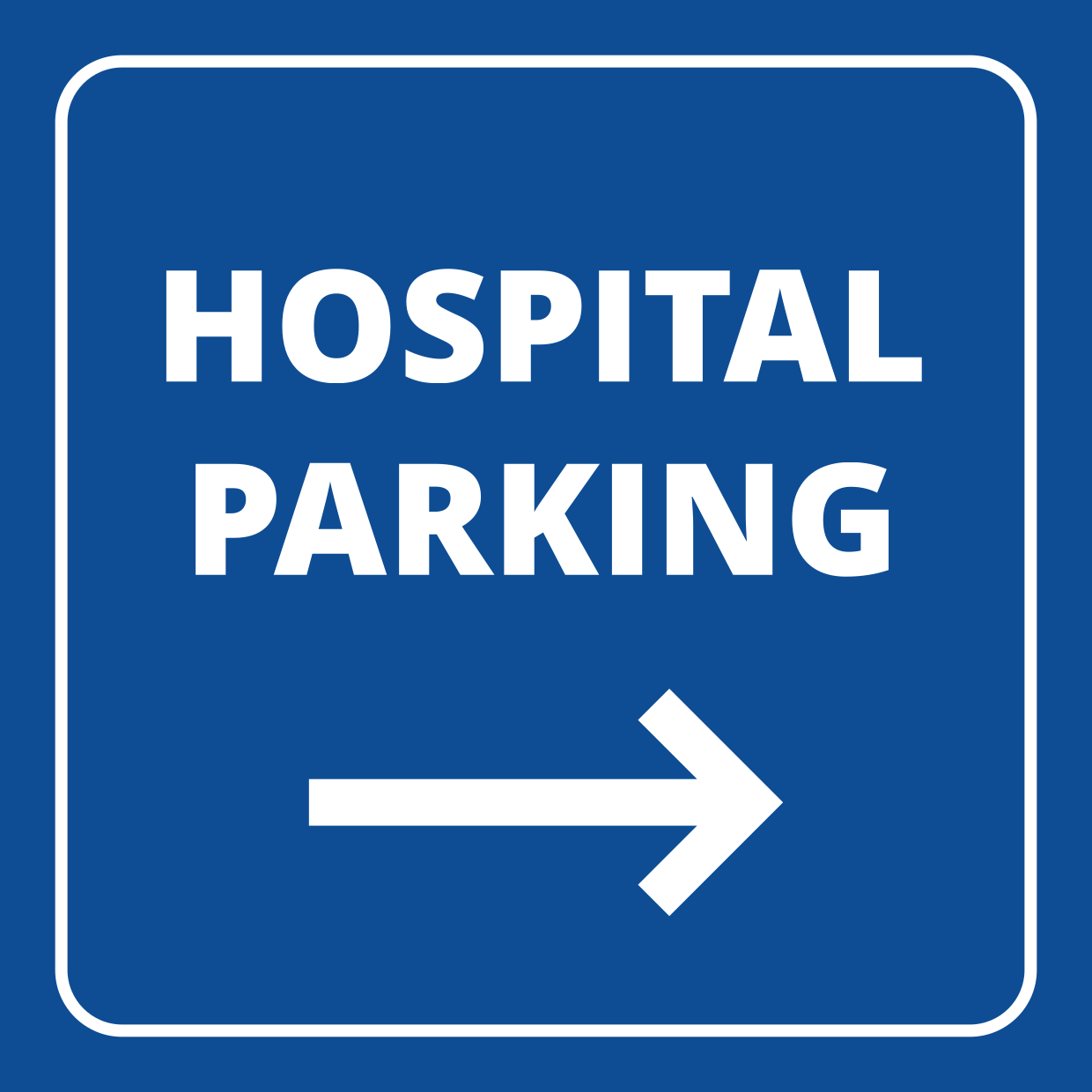 Blue Hospital Parking Sign Template | Square Signs