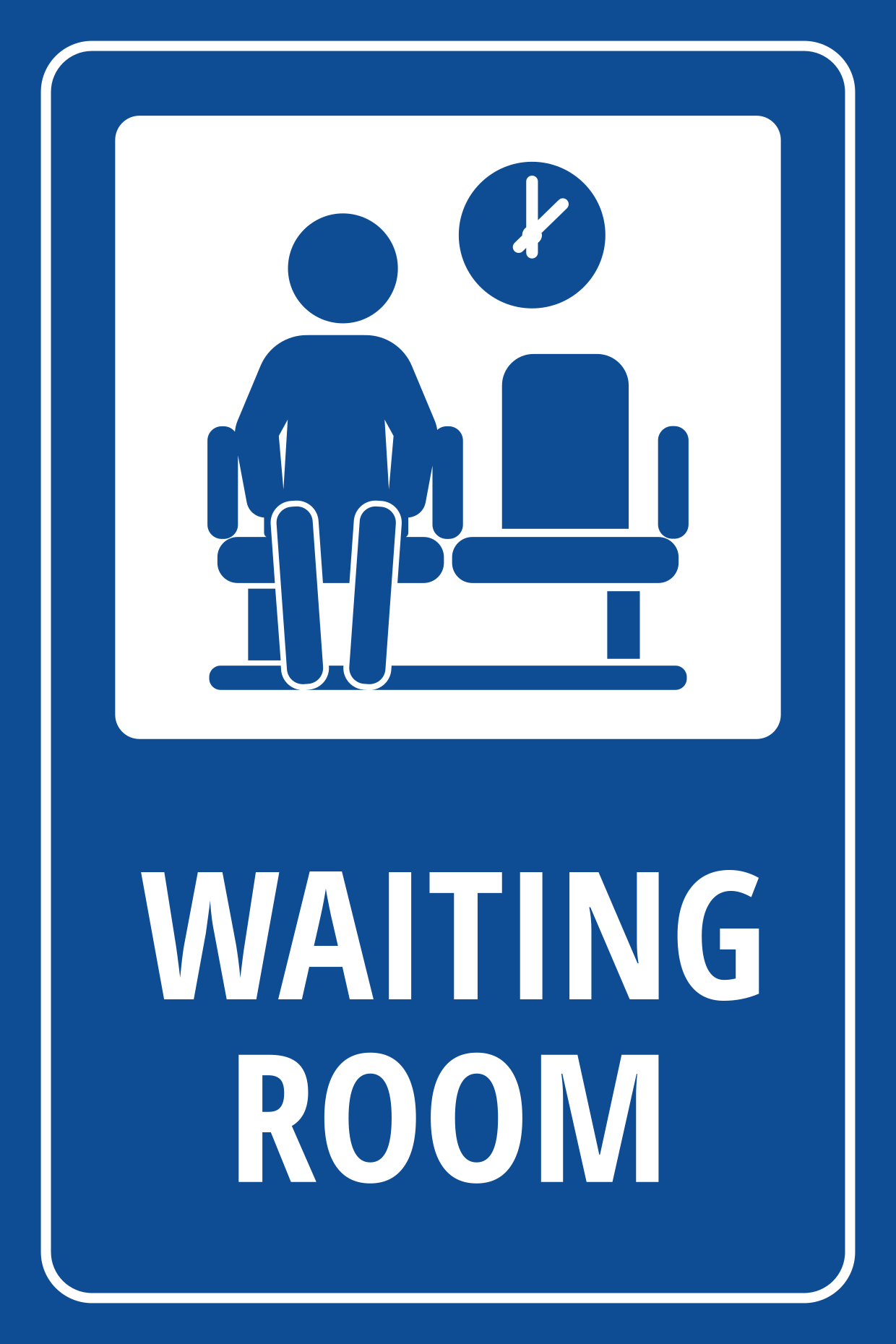 Waiting Room Directional Sign Template | Square Signs