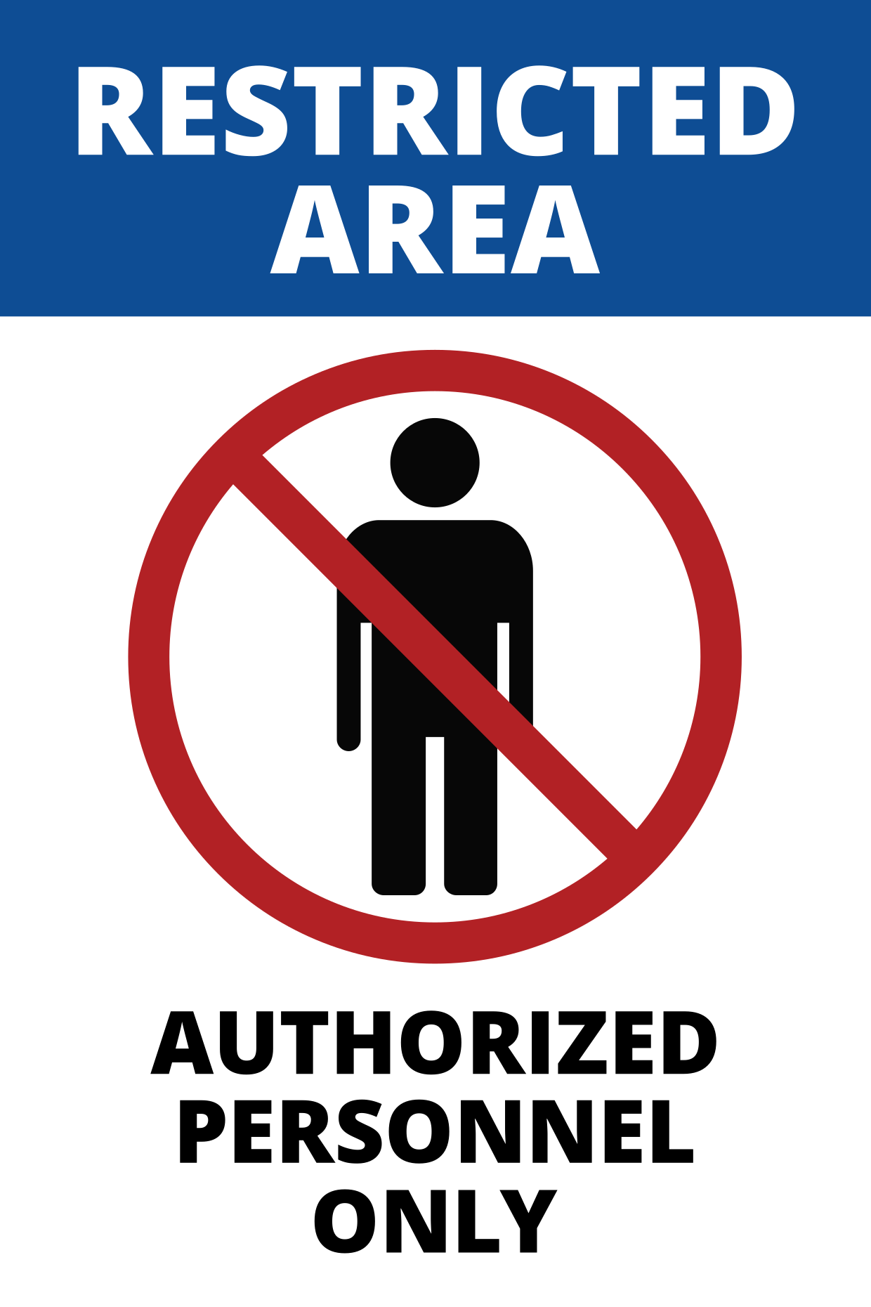 Restricted Area Access Sign Template | Square Signs