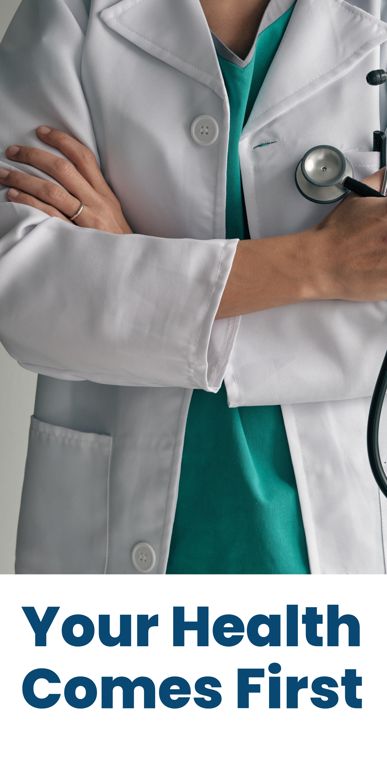 Your Health Comes First Professional Sign Template | Square Signs