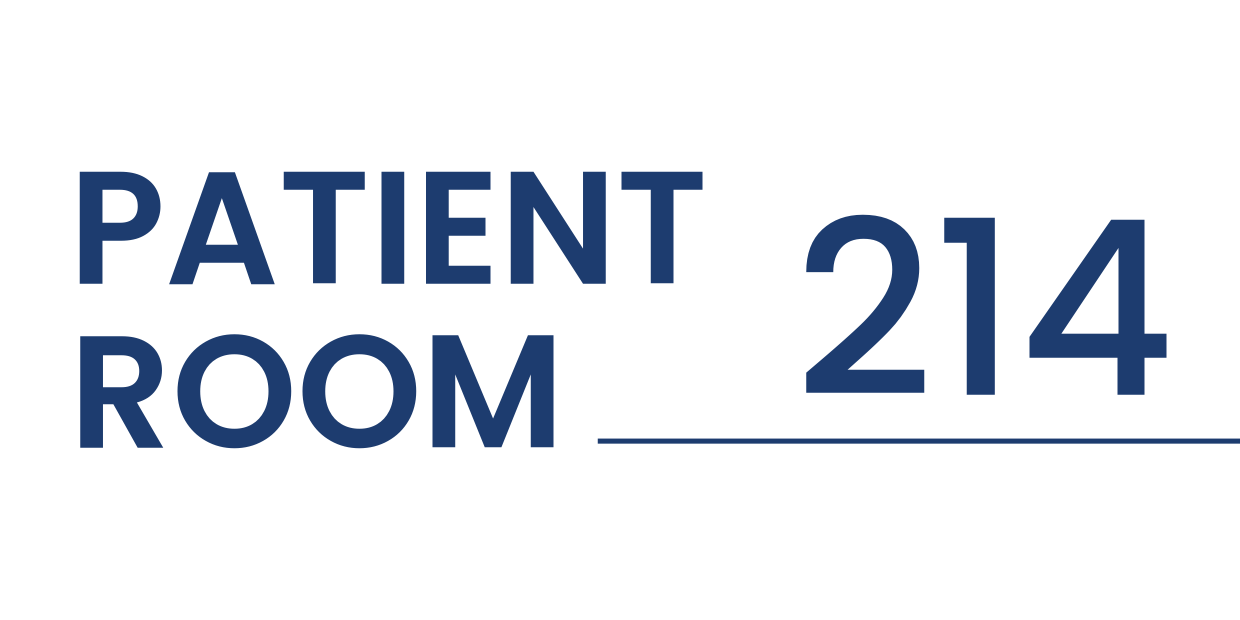 Patient Room Number Sign Template | Square Signs
