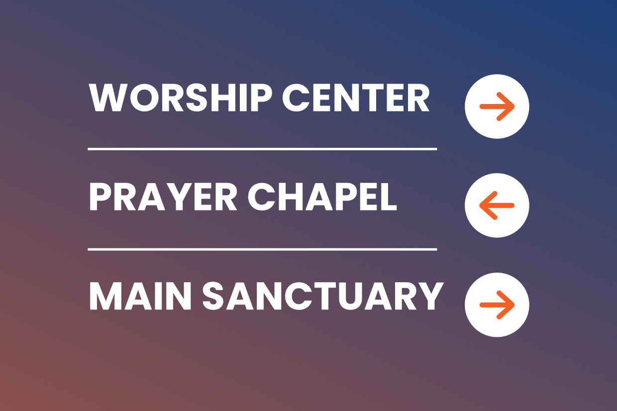 Church Worship Areas Directional Sign Template | Square Signs