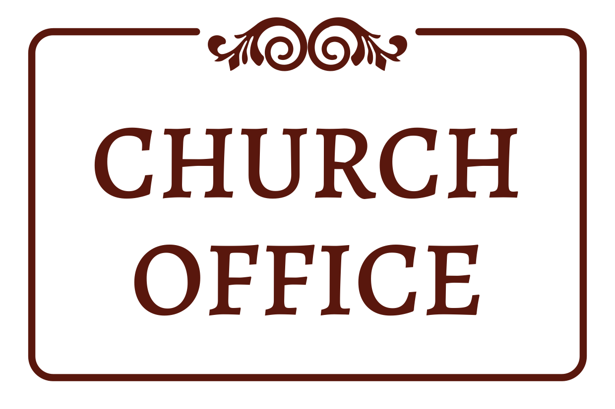 Church Office Door Sign Template | Square Signs