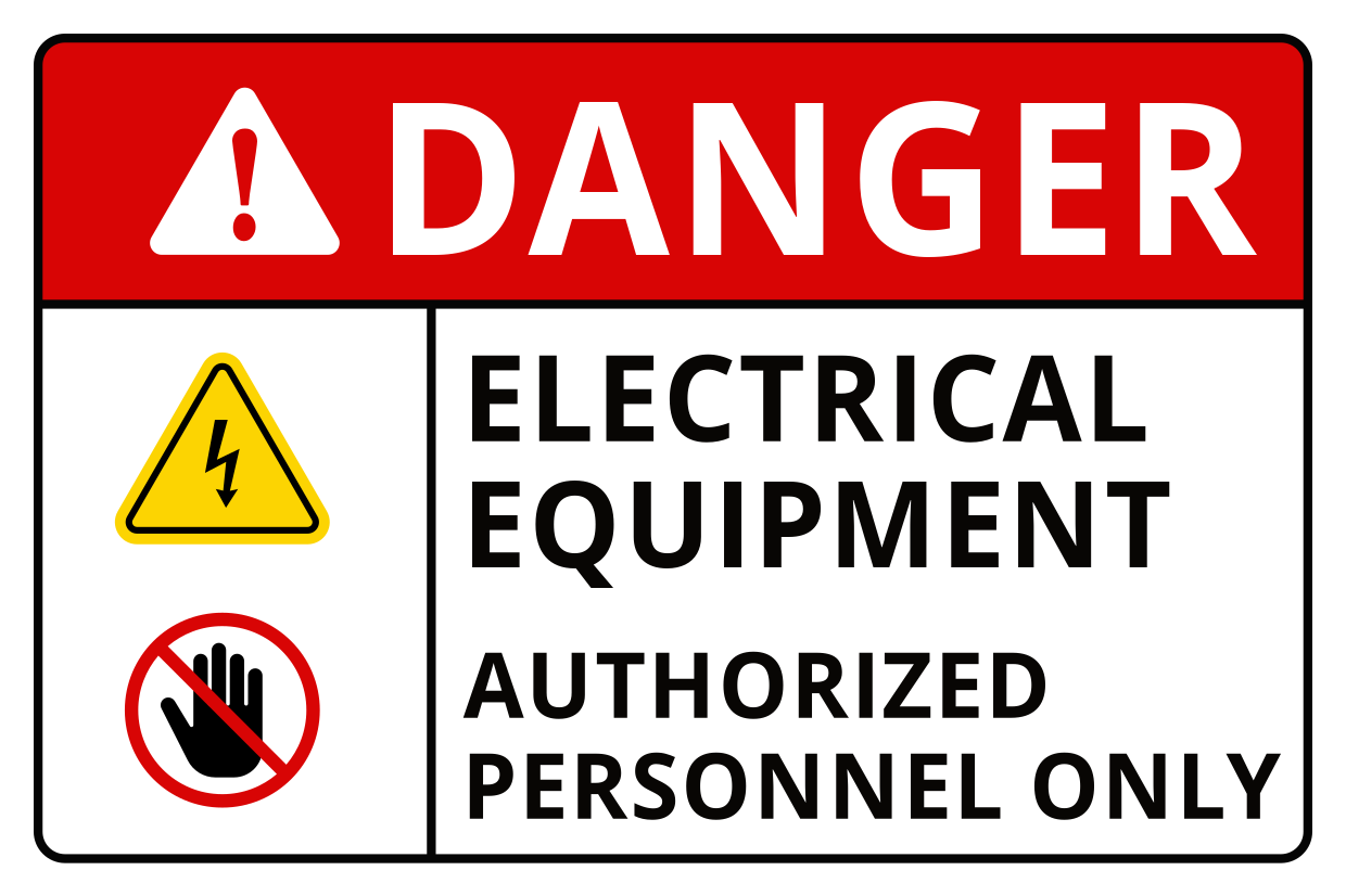 White and Red Safety Danger Sign Template | Square Signs