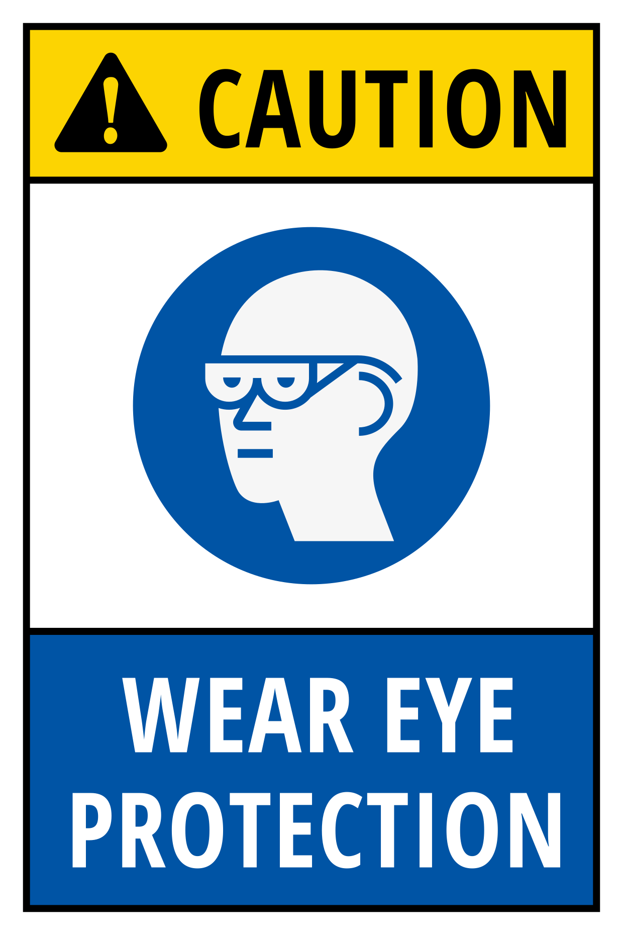 Wear Eye Protection Safety Sign Template | Square Signs
