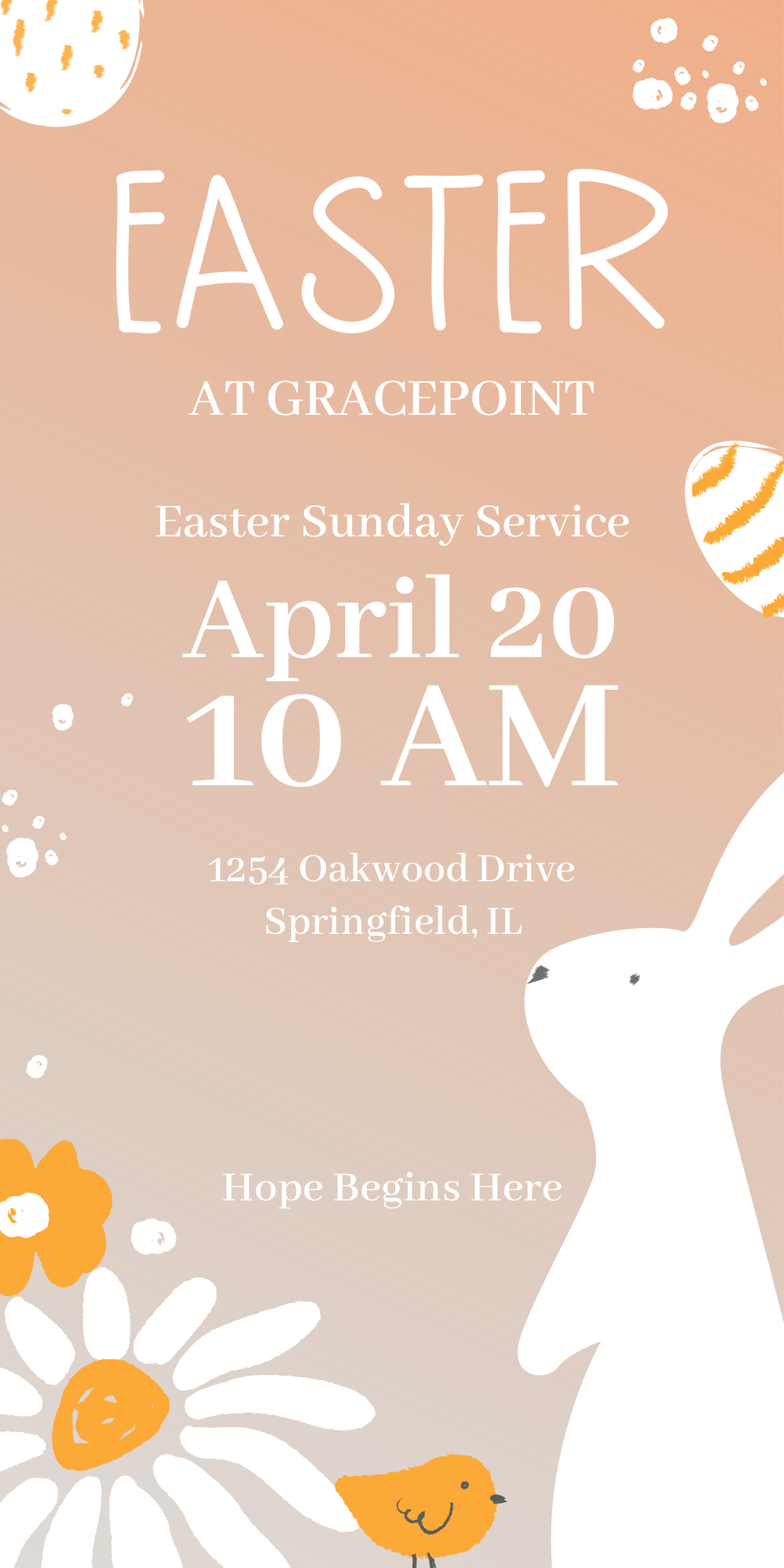 Easter Event at Church Sign Template | Square Signs