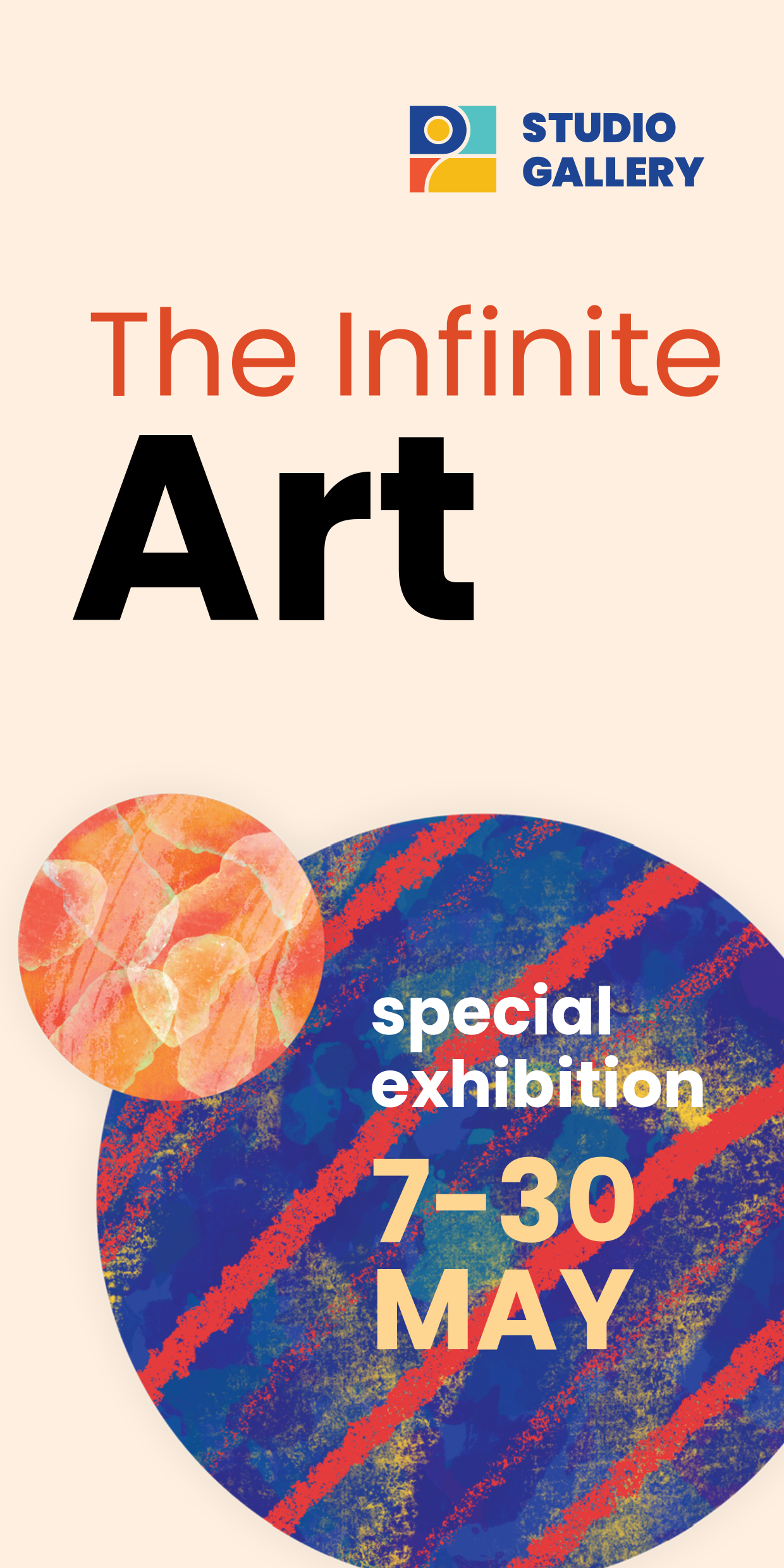 Art Gallery Exhibition Promotional Sign Template | Square Signs