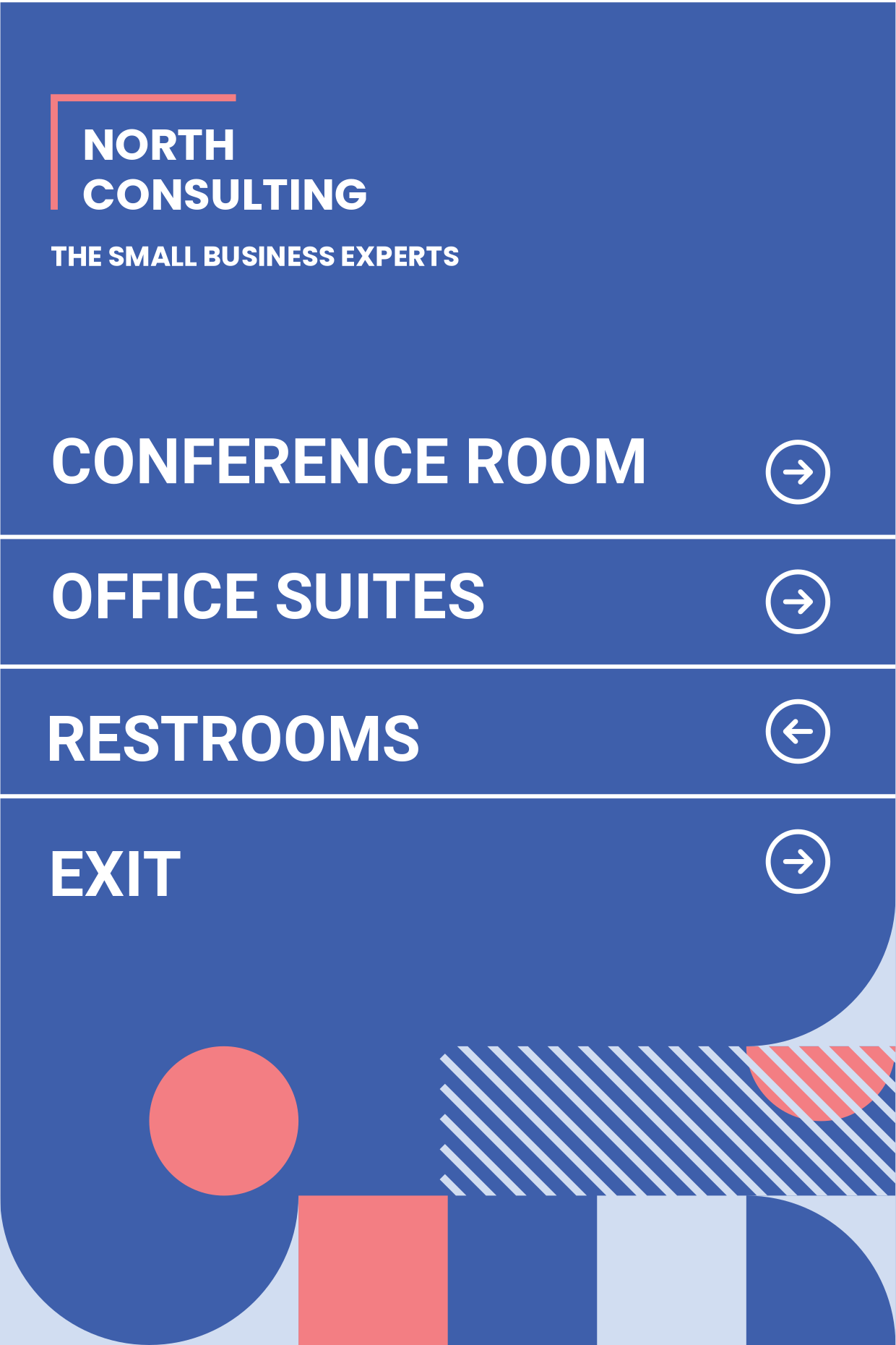 Corporate Office Wayfinding Sign Template | Square Signs
