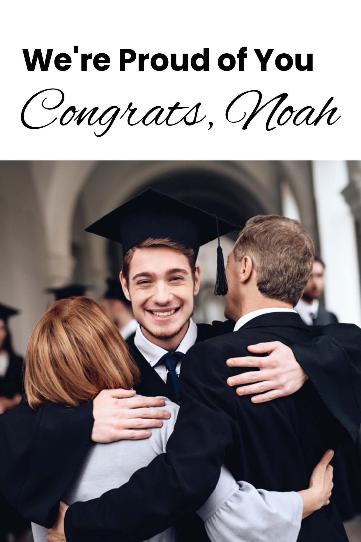 Proud Family Graduate Congratulations Photo Sign Template | Square Signs