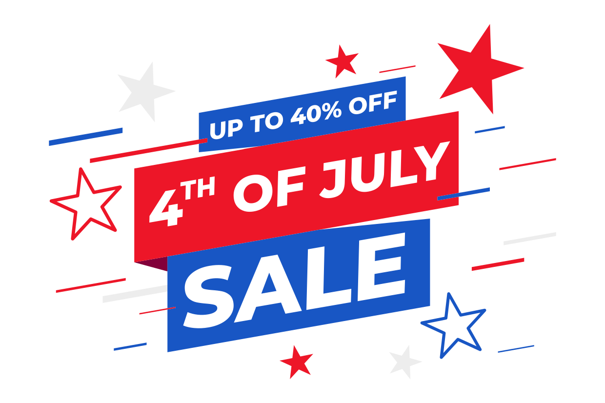 Starry Red, White and Blue 4th of July Sale Template | Square Signs