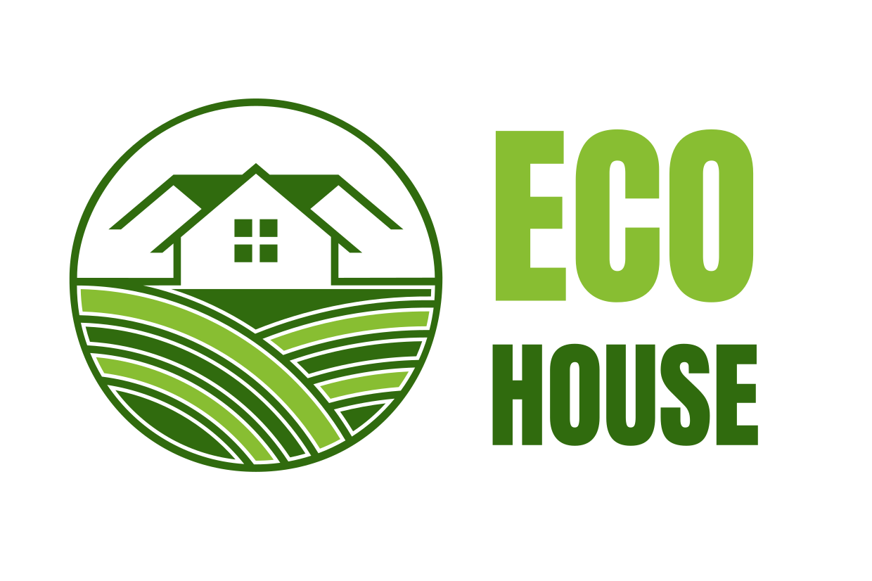 Green Eco House Logo and Field Graphic Template | Square Signs