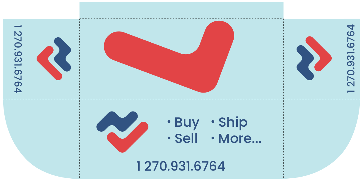 Abstract Red and Blue Logo Patterns Table Cover Template | Square Signs