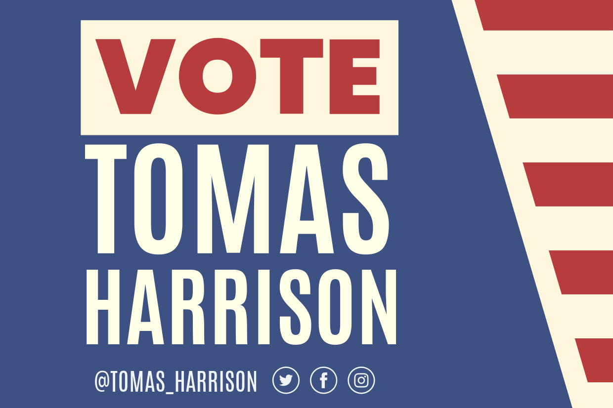 American Flag-Themed Elections Sign Template | Square Signs
