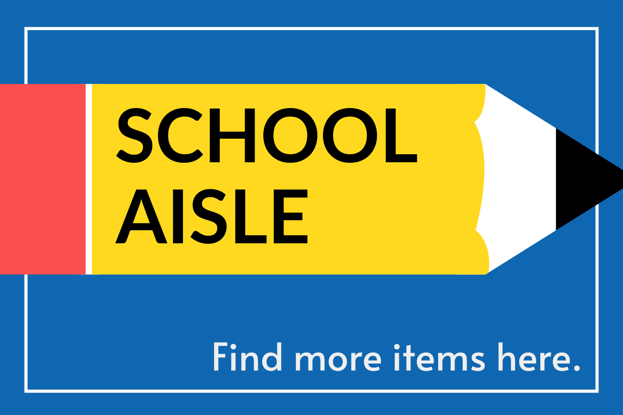 School Aisle Giant Directional Pencil Sign Template | Square Signs